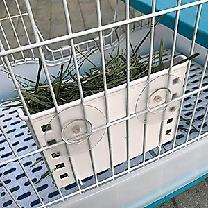 PINVNBY Hay Feeder Less Wasted Hay Rack Manger - Ideal for Rabbit,Chinchilla,Guinea Pig,Plastic Food Bowl Use for Grass & Food
