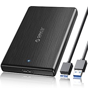 ORICO USB 3.0 to SATA III 2.5" External Hard Drive Enclosure for 2.5 Inch 7mm-9.5mm SATA HDD/SSD Tool Free [UASP Supported],Black(2189U3)