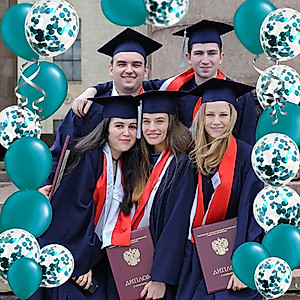 Teal Birthday Decorations for Women Confetti Teal Balloons for Baby Shower Birthday Wedding Engagement Party Decorations Metallic Teal Balloons Graduation Decor Baby Shower Decorations