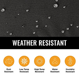 KHOMO GEAR Heavy Duty Outdoor Furniture Cover - Waterproof Square & Rectangular Covers with Air Vents - for Ottoman, Tables, Coffee Side Tables and Others