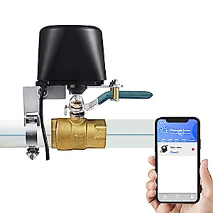 Smart Water Valve, Automatic Water Shut Off Valve Timer and Voice, Wifi Motorized Ball Valve Watering Timer, Sprinkler Controller , Compatible with Alexa Google, APP Remote Control