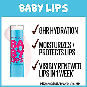 Maybelline New York Baby Lips Moisturizing Lip Balm 3-pack, Lip Care Essentials, 3 Shades,MULTI-SHADE,0.15 Ounce (Pack of 3)