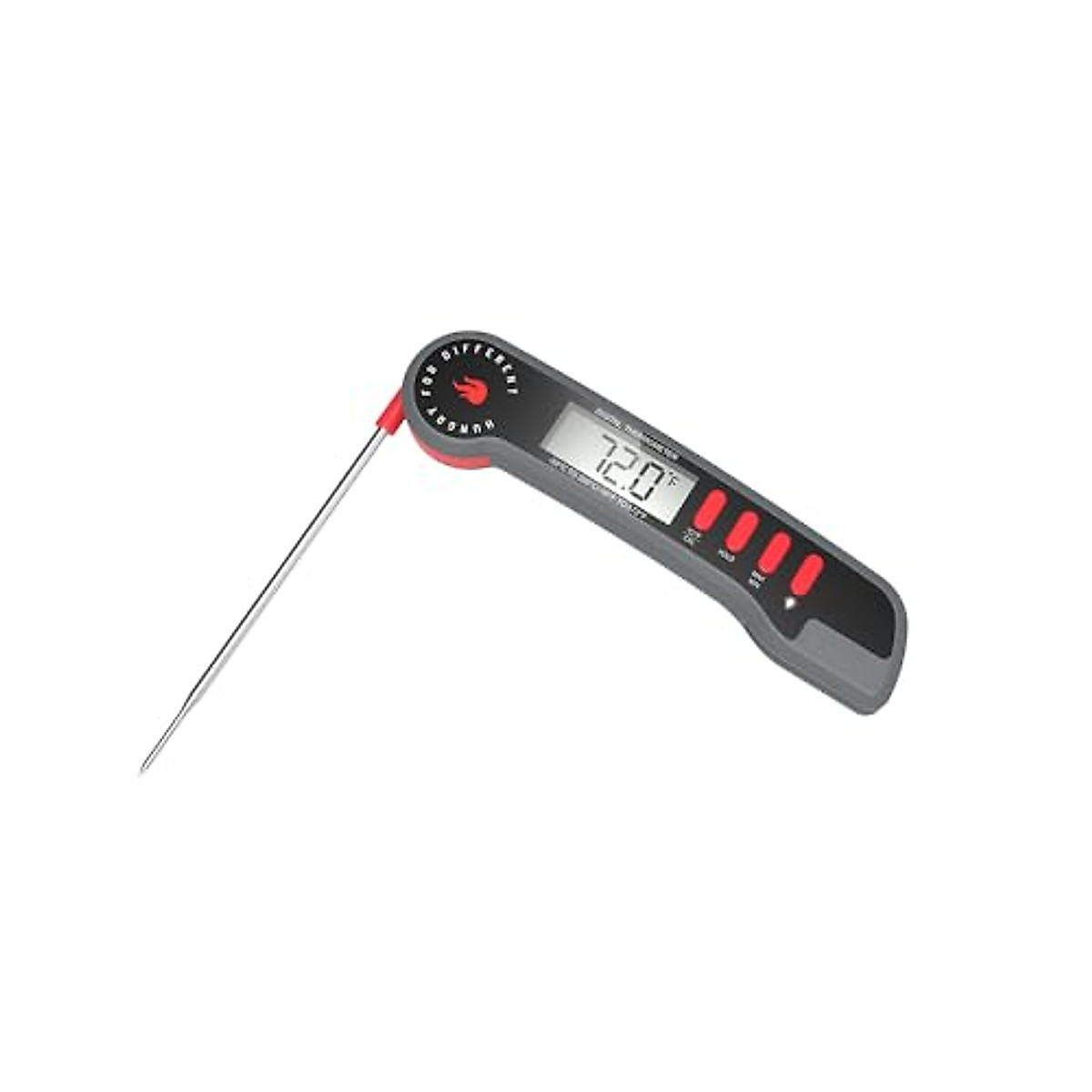 Nexgrill Instant-Read Digital Thermometer, Stainless Steel Probe, Foldable, Back-Lit Screen, Perfect for Outdoor Grillig, BBQ, Meat, Food, 660-0004B