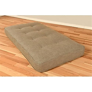 Kodiak Furniture Boho 8" Bunk Bed, Day Bed, Trundle Bed, Twin Size Spring Mattress, Linen Stone - Frame Not Included