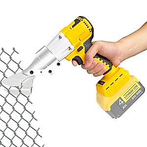 Metal Shears Compatible With Dewalt 20V Max Battery(No Battery) Cordless Metal Shears Swivel Head for Curve/Straight/Round Cutting Over Sheets of Iron, Steel,Carpet, Leather, Cardboard