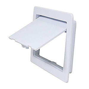 SUPPLY GIANT AP46 Plastic Access Panel for Drywall Ceiling 4 x 6 Inch Reinforced Plumbing Wall Access Door Removable Hinged, White