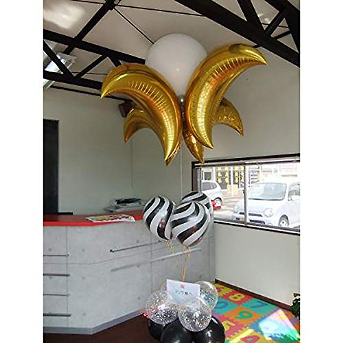 24 Inch Moon Foil Balloon Mylar Balloons for Baby Shower,Wedding,Party Decoration (6pcs,Gold)