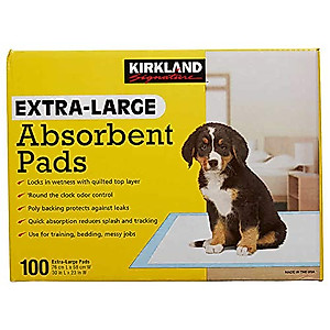 Kirkland Signature Extra-Large Leak-Proof/Absorbent Pet Dog Pee Pads - 100 Count