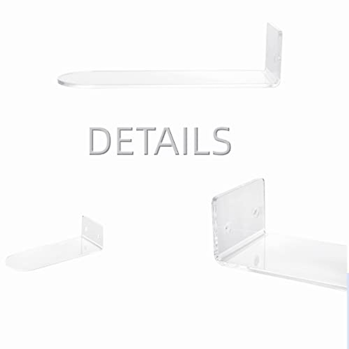 IEEK Floating Shoe Display 8 Pack,Levitating Acrylic Shoe Shelf for Wall,Clear Wall Mounted Shoe Rack Sneaker Display Shelves Space Saving Shoe Organizer Holder for Sneaker Collection