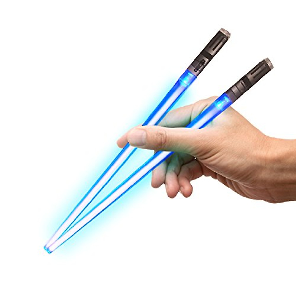 Lightsaber Chopsticks Light Up - LED Glowing Light Saber Star Wars Chop Sticks - Reusable Sushi Lightup Sabers Chopstick Set Of 1 Blue Pair