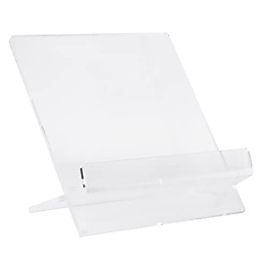 Red Co. Clear Acrylic 2 Piece Cookbook Stand & Recipe Holder for Kitchen Counter, 9.5” x 5” x 11”