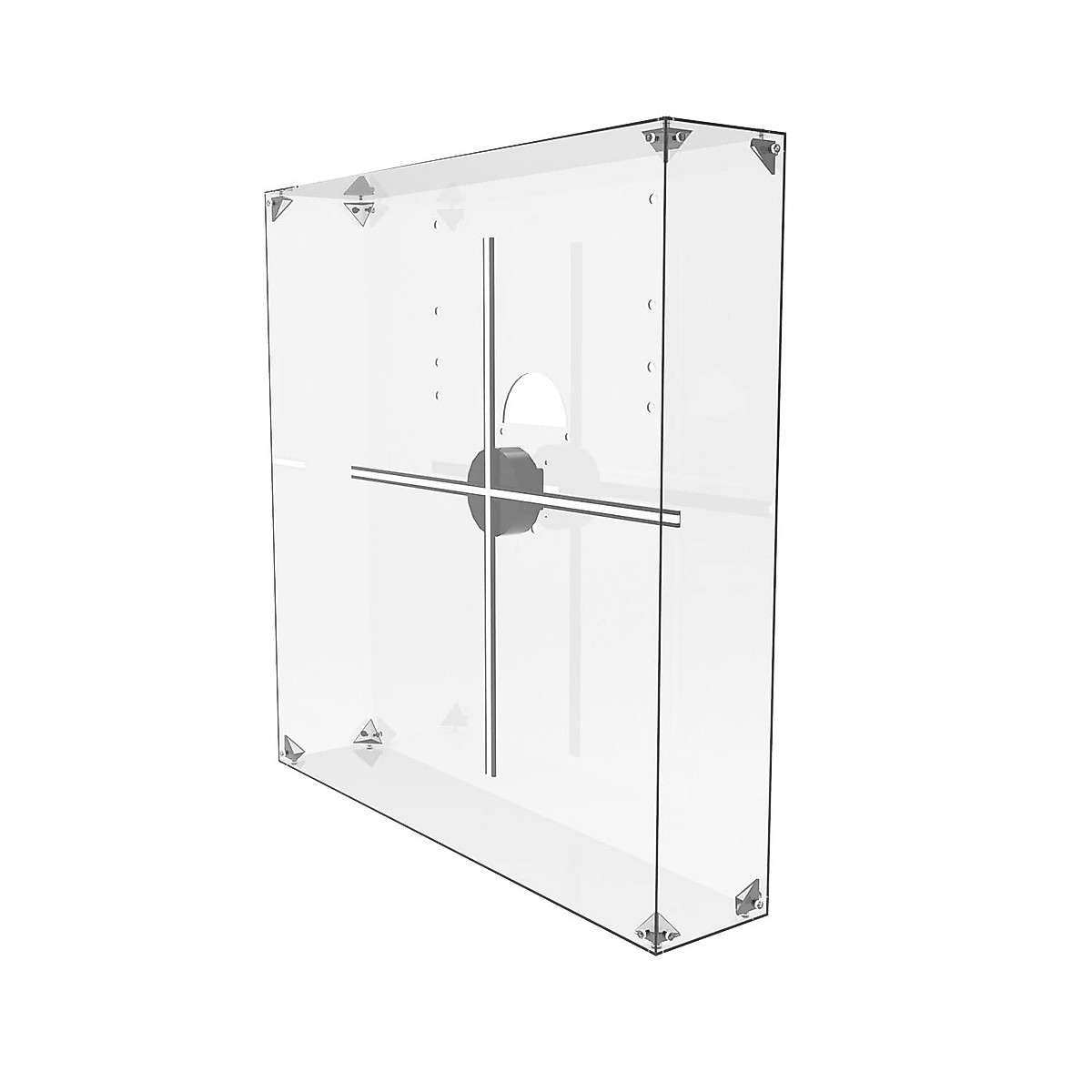 Missyou 3D Hologram Fan Cover ,Hologram Fan Protective Cover for Collectibles Assemble Clear Acrylic Box Alternative Glass Case (Suitable for 27.5" and below (H 26.7"*W 7.8*L 26.7"))
