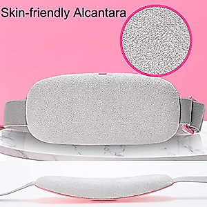 Portable Cordless Heating Pad, Menstrual Heating Pad with 3 Heat Levels and 3 Vibration Massage Modes, Fast Heating Belly Wrap Belt, Back or Belly Pain Relief Heating Pad for Women and Girl(Pink)