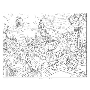 Disney Dreams Collection Thomas Kinkade Studios Disney Princess Coloring Poster Book