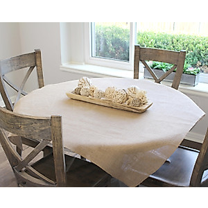 CleverDelights 48 Inch Burlap Square - Premium Jute Burlap Fabric - Finished Edges - 48" x 48"