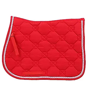 Horse Saddle Pad, Horse Saddle Mat, Double Rope Breathable for Horse Equipment Racecourse Saddle Mat Racetrack(red)