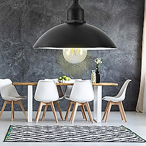 Solar Powered Pendant Light E27 Bulb, Metal Shade Solar Powered Pendant Light E27 Bulb Outdoor Hanging Shed Lamp for Home Garden