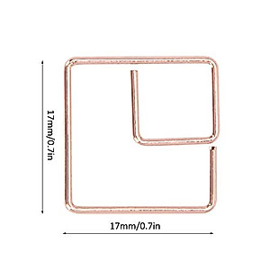 Paper Clip Wire Iron Office Clip Square Document Bookmark Marking Clip Stationary Supplie