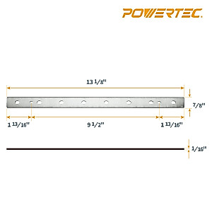 POWERTEC 13 Inch Planer Blades for DeWalt DW735, DW735X Planer, Replacement for DW7352 Planer Knives, Set of 3 (12800)