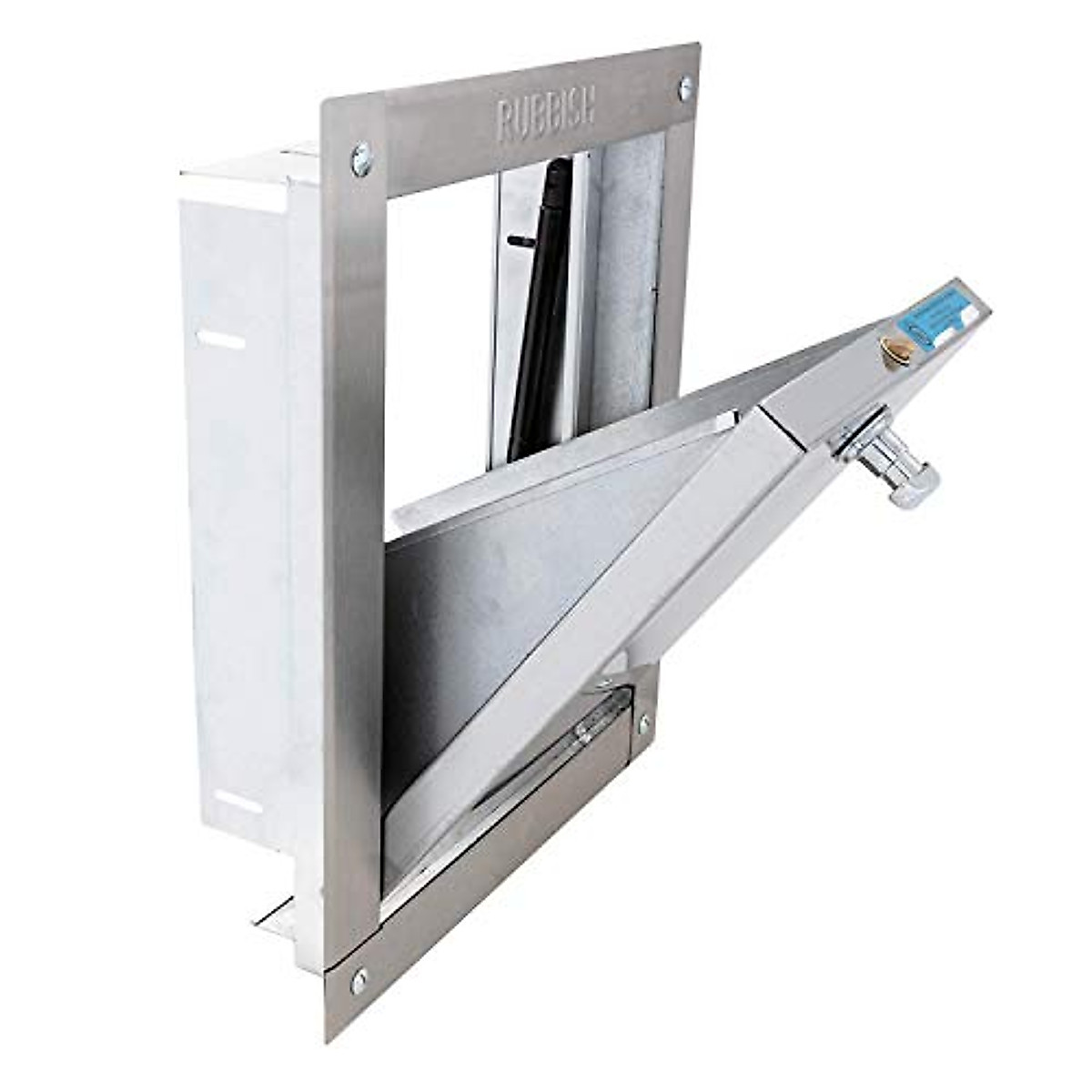 Oswald Supply Midland Style Stainless Steel Trash Chute Door - Bottom Hinged, 12"(W) X 15"(H), Self Closing, Fire Rated & UL Approved