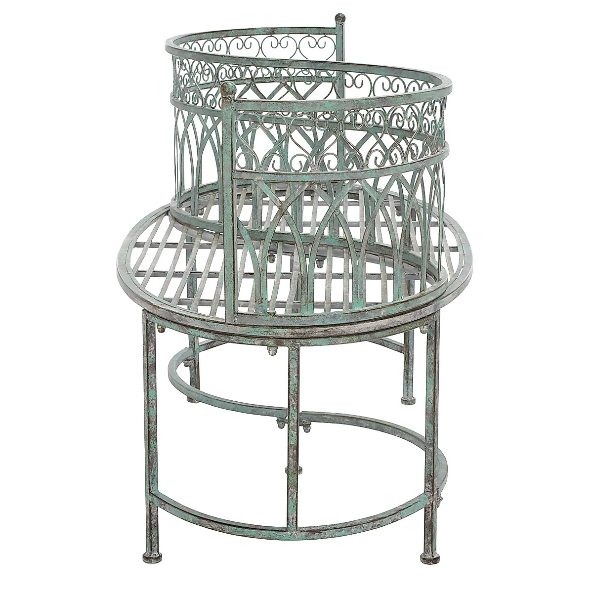 SAFAVIEH Outdoor Collection PAT5005 Bench, Antique Dark Green