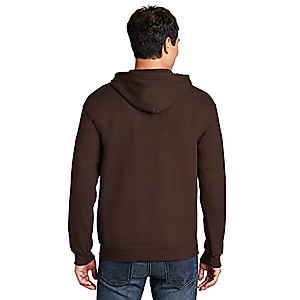 Gildan Heavy Blend Full-Zip Hooded Sweatshirt 20F Dark Chocolate