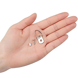 Picture Hanging Kit - 100 Feet Stainless Steel Hanging Wire, 60 Pcs D Ring Picture Hangers with Screws and 60 Pcs Aluminum Crimping Loop Sleeve for Hanging Paintings Photos