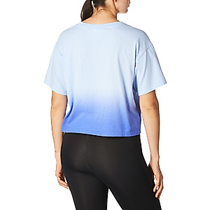 Champion Women's The Cropped Tee, Fantastic Fuchsia Ombre, X- Large