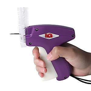 PAG Standard Tagging Gun Price Tag Attacher Gun for Clothing with 5 Needles and 2000 2" Barbs Fasteners, Purple