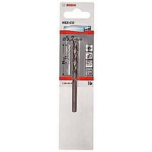 Bosch 2608585853 Metal Drill Bit Hss-Co 5, 2mmx52mmx3.39In