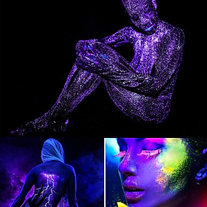 UV Black Lights, KOOT 72W Strobe Lights 36 Led Blacklight with Glow in The Dark Party Supplies by DMX and Remote Control Stage Light for DJ Wedding Church Bar Club