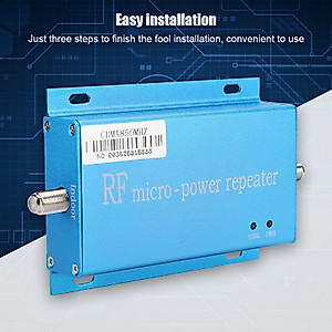RF Micro Power Repeater Intensifier Amplifier Booster with Intelligent Chip Stable Performance and 10m Sucker Cable Small Antenna Set(US)