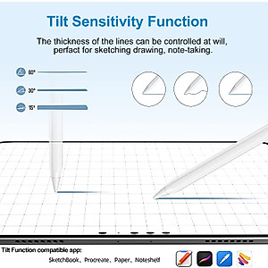 CC Store for iPad Pencil 10/9th Generation,Pen for iPad Stylus Compatible with iPad 2018~2022,for iPad 10/9/8/7/6th Gen,for Air Pro Mini 15 Mins Fast Charging,Palm Rejection & Tilt Sensitive(White)