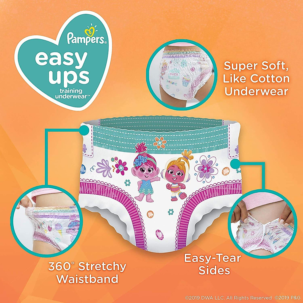 Potty Training Seat Starter Kit—My Size Potty Lights & Songs Transitions and Pampers Easy Ups 4T-5T Potty Training Underwear for Girls and Boys, Size 6, 104 Count (Packaging May Vary)