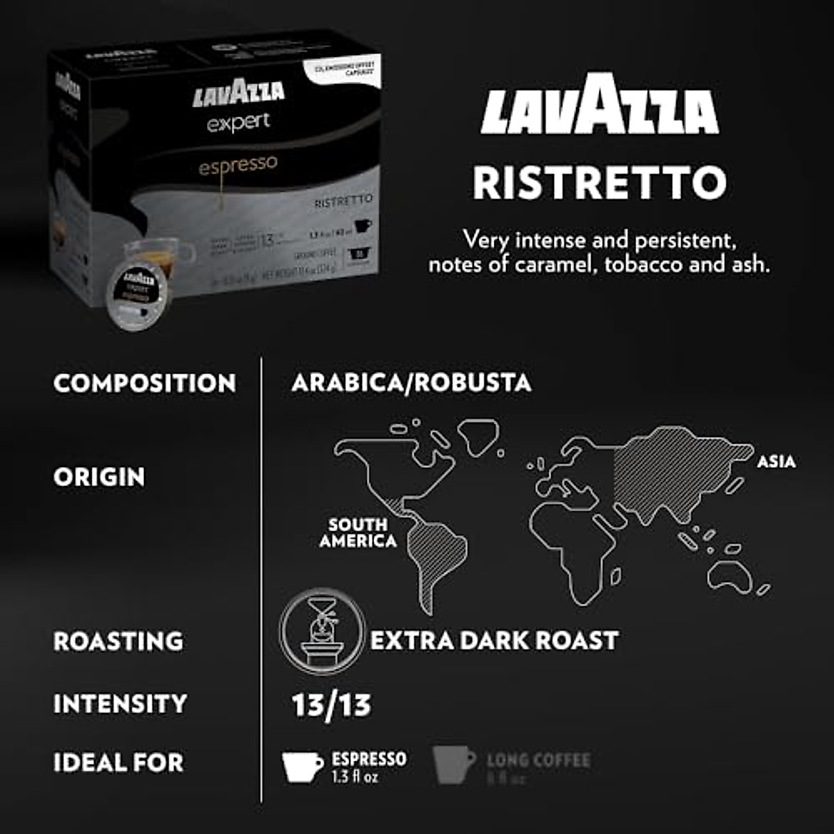 Lavazza Expert Variety Pack, Blended and Roasted in Italy, Light through Dark Roast, Full -Bodied, Sweet, Aromatic, Intense, Peristent blends, (36 Count) - Value Pack