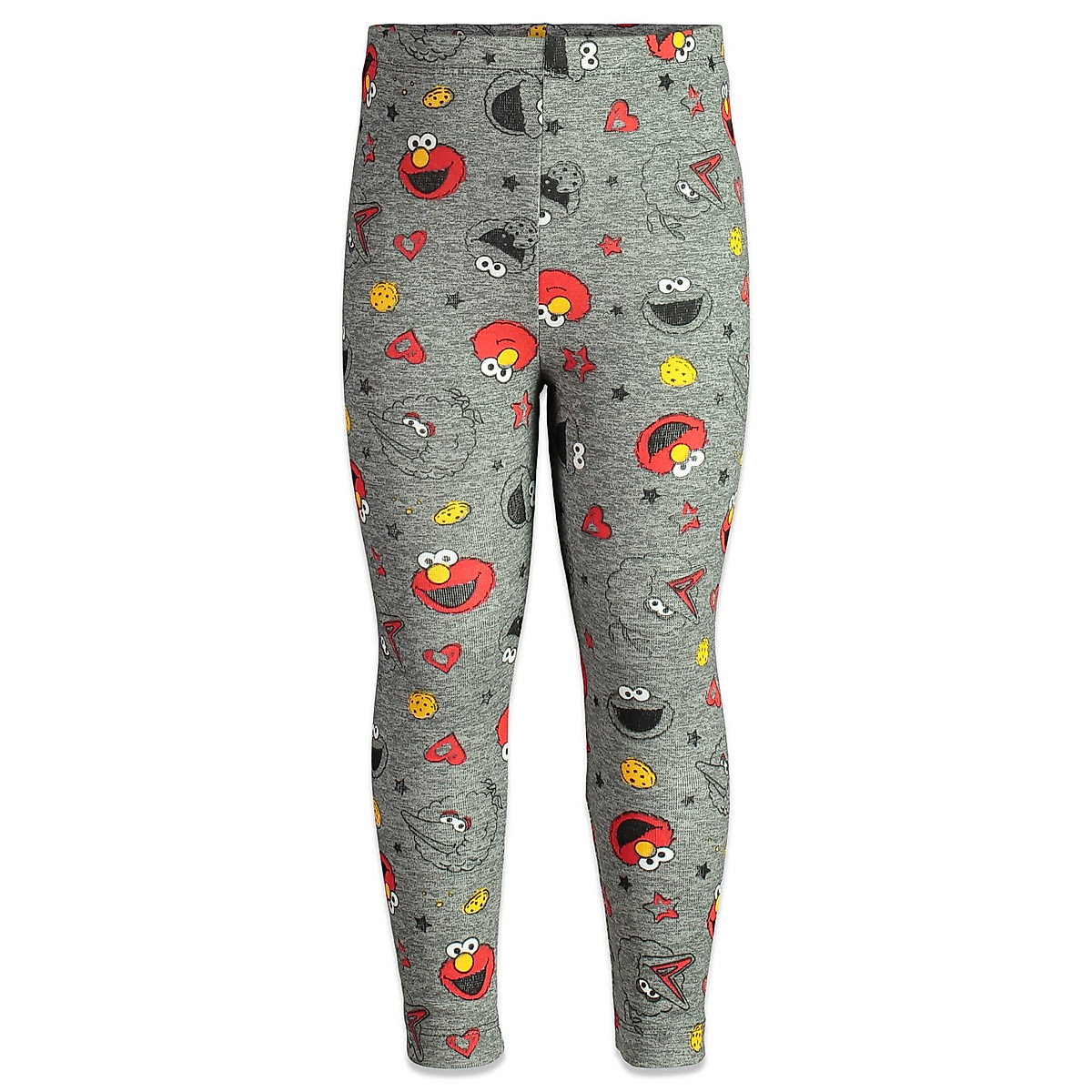 Sesame Street Elmo Big Bird Cookie Monster Toddler Girls T-Shirt and Leggings Outfit Set Red 2T