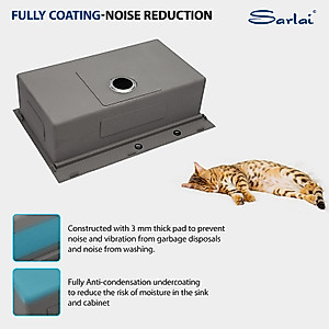 Sarlai Drop In Kitchen Sink - 33x22 Drop In Kitchen Sink Ledge Workstation 16 Gauge Stainless Steel Topmount Deep Single Bowl Over Counter Kitchen Sinks Basin Round Corners