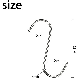 MUFEDAT Meat Hooks 20Pcs ,5.9 '' Premium Stainless Steel Butcher Hook Smoking Hooks,Meat Processing for for Hot and Cold Smoking,Chicken Hunting Smoking Ribs,Hanging,Drying,BBQ(5.9inch 20Pcs)