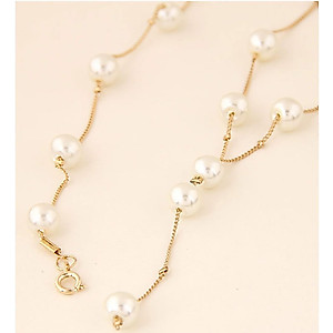 Faux Pearl Necklace Earring Bracelet Jewelry Set, Delicate and Classy Costume jewelry Favors