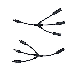 KRXNY PV Solar Panel Wire Connector 1 to 3 Y Branch Parallel Cable Adaptor Connectors 1 Pair