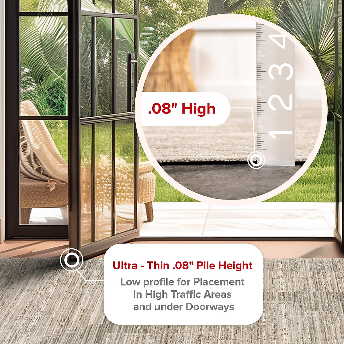 nuLOOM Lotus Medallion 2x8 Machine Washable Indoor/Outdoor Runner Rug for Living Room Patio Deck Front Porch Entryway Hallway Kitchen, Beige