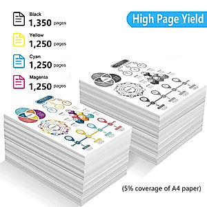 LeciRoba Compatible 206A (with Chip) 4 Pack Toner Cartridges Replacement for HP 206A W2110A 206X W2110X for HP Pro MFP M283 M283FDW M255 M255DW M283CDW Printer (Black Cyan Magenta Yellow)