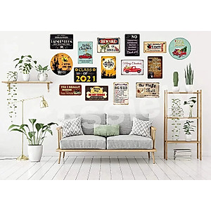 WZVZGZ 12x12 inch,Round Metal Tin Sign Rustic Wall Decor,Wild Duck Art,Duck Hunting Art,Duck Art,Round Metal Sign Plaque for Home Garden Kitchen Bar Cafe Restaurant Garage Retro Vintage Wall Art