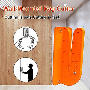 Wall-Mounted Rag Cutter, 2024 New The Orange Rag Cutter,Fast Cutting Rag Cutter,Easily Cut Old Sheets, T-Shirts, Towels, Sheepskin Cloth