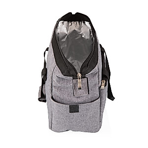 PICNIC TIME Star Wars Mandalorian Mythosaur Skull On The Go Lunch Bag, Soft Cooler Lunch Box, Insulated Lunch Bag, (Heathered Gray) 10 x 6 x 10.5