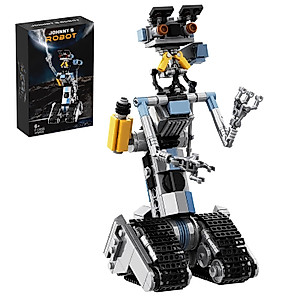 370 Pieces Johnny 5 Robot Building Set, Short Open Circuit Johnny Five Robot Model Toys, Compatible for Lego, Educational Gift Set for Ages 8-14 Boys