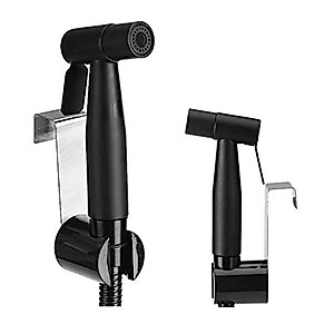 JIYTG Toilet Brush Portable Handheld Shower Shattaf Bidet Taps Stainless Steel304 Stainless Steel Spray Gun Set Toilet Cleaning Flush Booster Nozzle