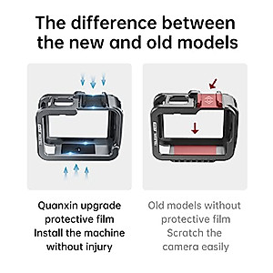 TELESIN Aluminum Cage Protective Case Frame Housing for GoPro Hero 11 10 9 Black, Fits Go Pro with ND CPL Lens Filter Max Lens on Camera, with Cold Shoe Connect to Video Light Microphone