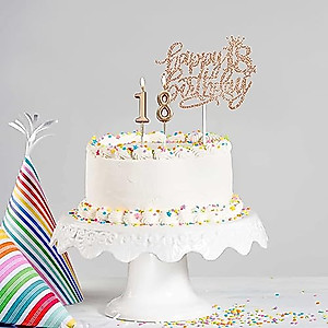 18th Birthday Decorations Girl Including18th Birthday Crown/Tiara, Sash, Cake Topper, and Candles,18th Birthday Gifts for Girls Sweet 18 Birthday Decorations