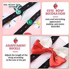 3 Pieces Pet Chicken Diapers Duckling Diapers Reusable Goose Clothes Washable Pet Diapers with Bow Tie for Poultry (Medium)